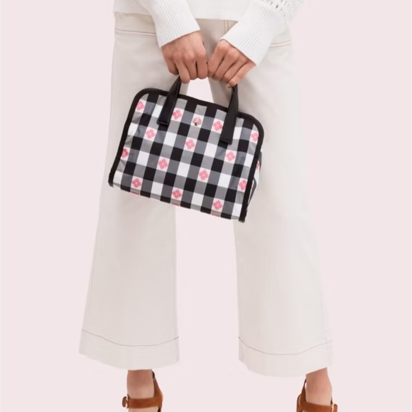 kate spade | Bags | Kate Spade Medium Black And White Checkered Morley ...